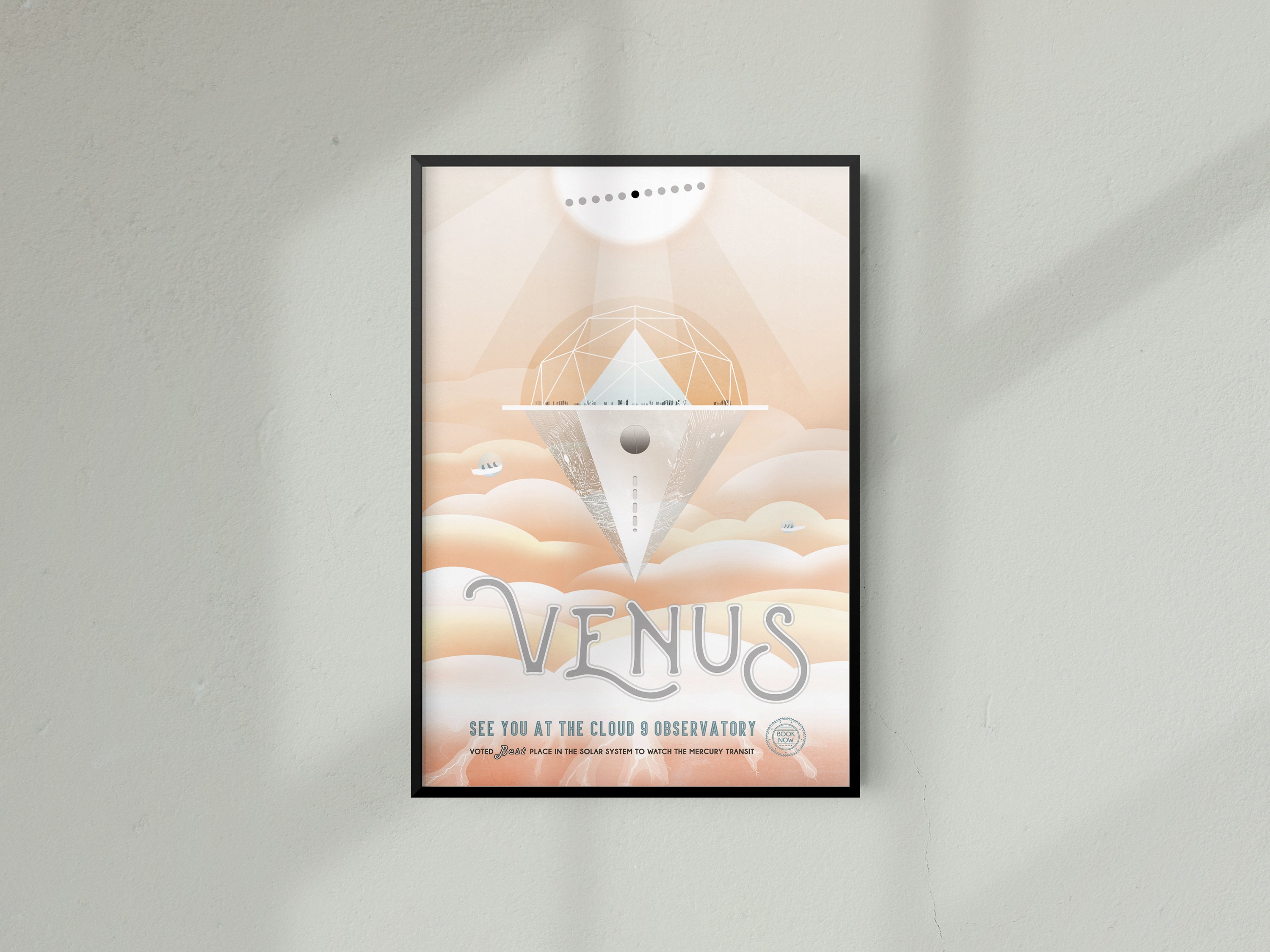 Retro Space Poster NASA Space Tourism Advert Poster of Venus - Etsy