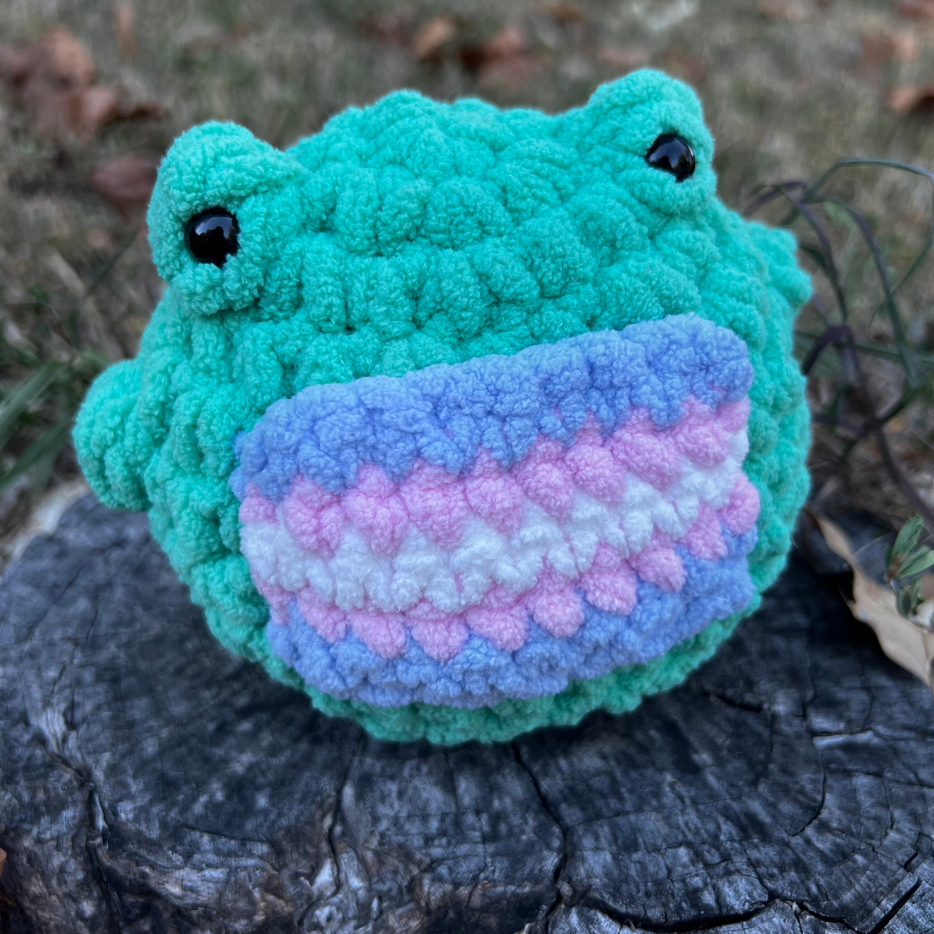 Emotional Support Frogs, Crochet Frog Plushies, Stuffie, Cottagecore ...
