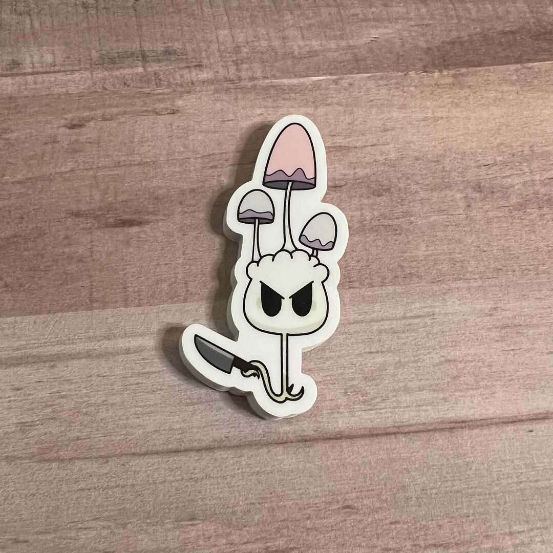 Mushroom Sticker Character Sticker Angry Morel Vinyl Sticker Matte ...