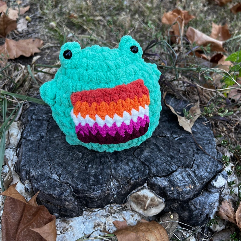Emotional Support Frogs, Crochet Frog Plushies, Stuffie, Cottagecore ...