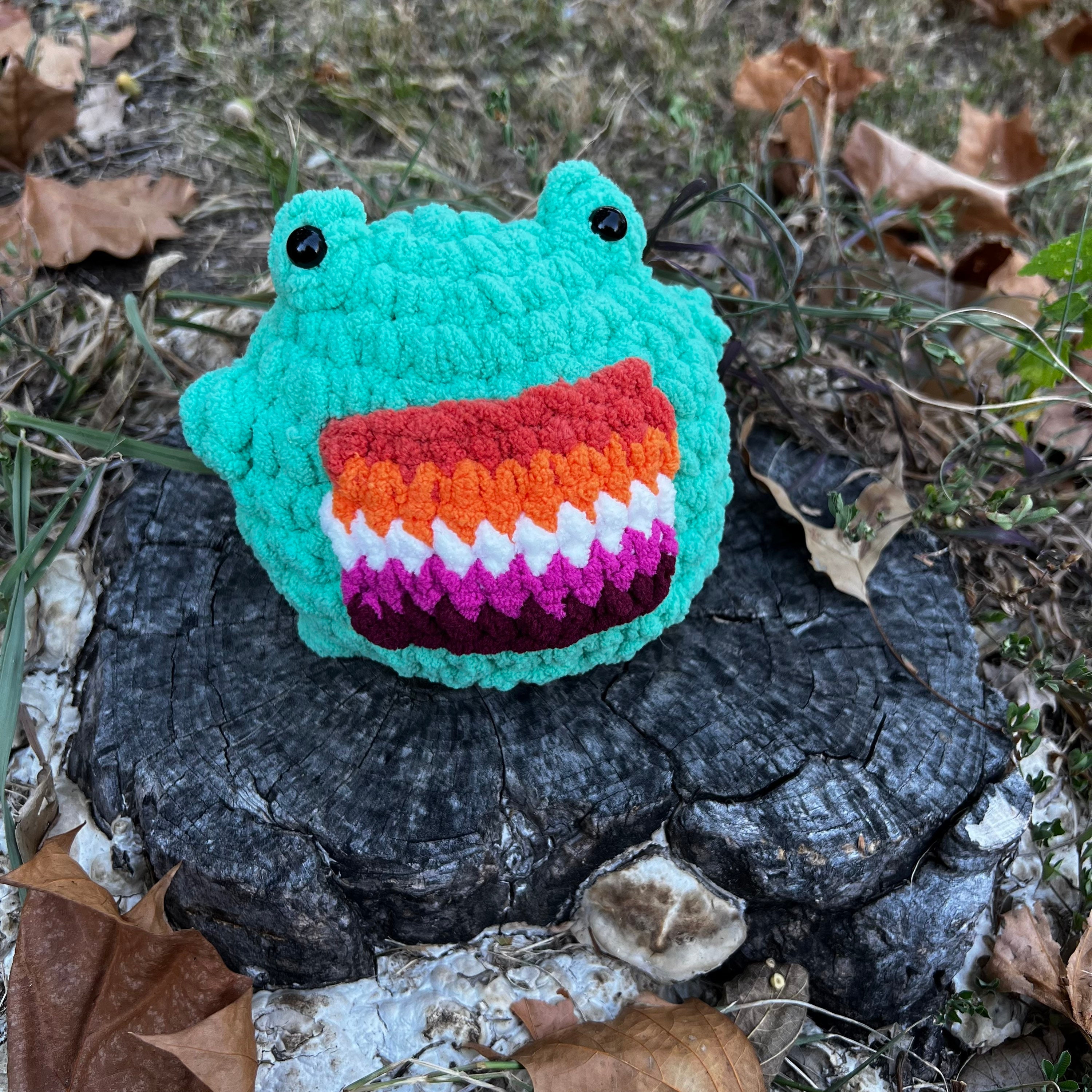 Emotional Support Frogs, Crochet Frog Plushies, Stuffie, Cottagecore, Gremlincore - Etsy
