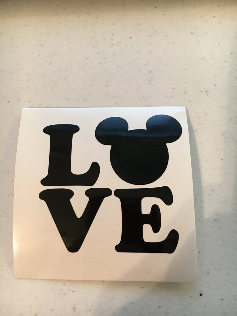 Love Disney Decal | Etsy