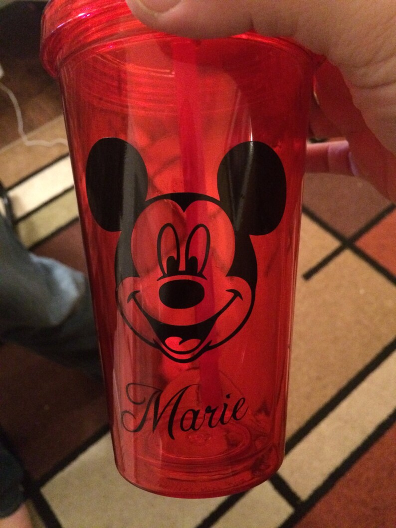 Mickey Cup/yeti Decal With Name | Etsy