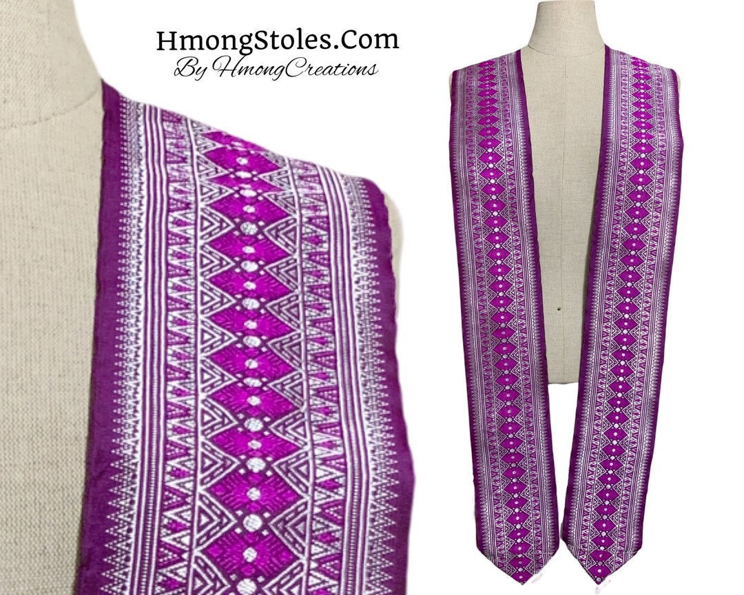 A250 |39.99 -hmong Graduation Stole - Hmongstoles.com - Not Lined ...
