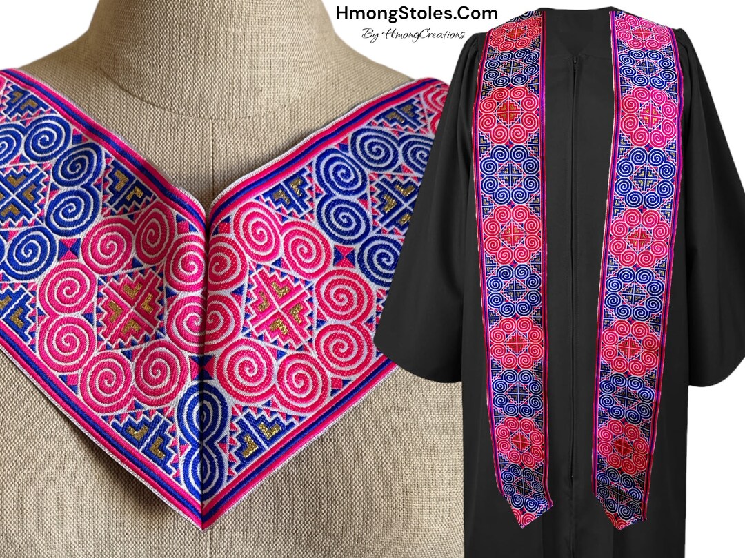 39.99 | Hmongstoles.com | Hmong Graduation Stole | Not Lined | Machine ...