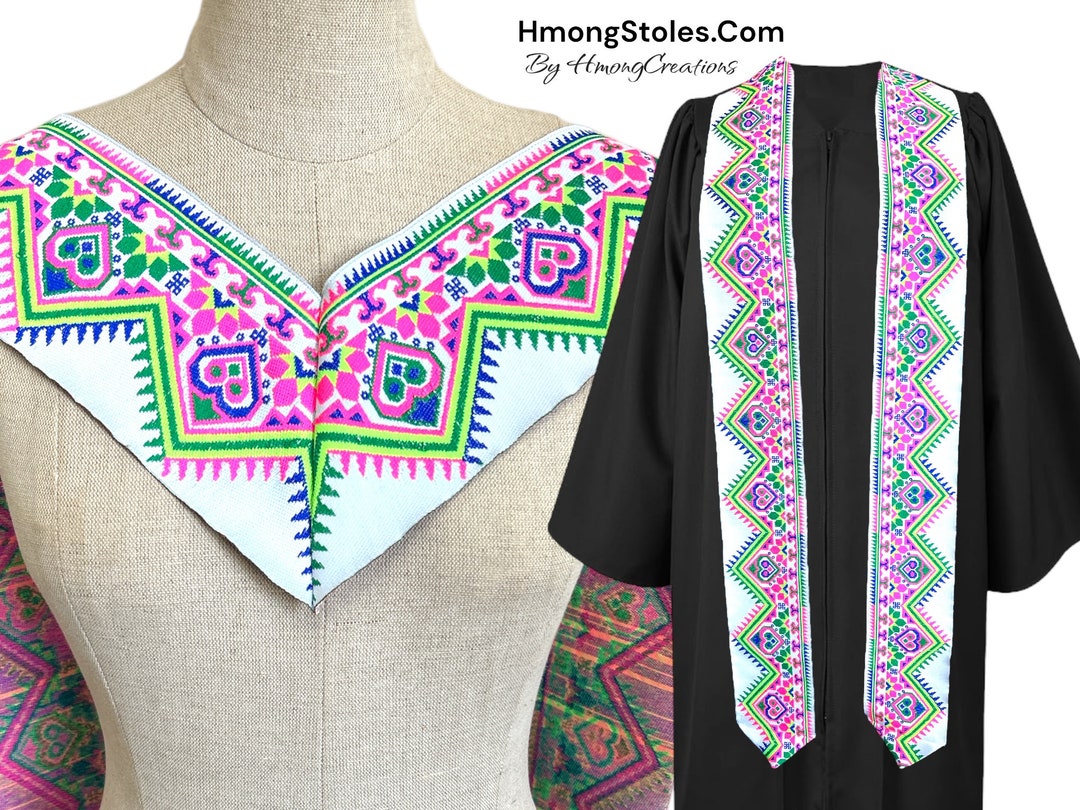 39.99 | Hmongstoles.com | Hmong Graduation Stole | Not Lined | Machine ...