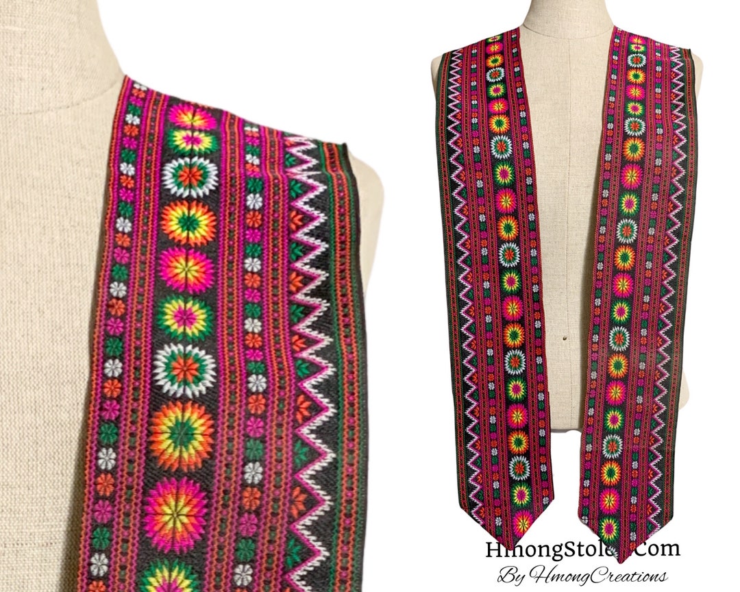 A262 | 39.99-hmong Graduation Stole - Hmongstoles.com - Not Lined ...