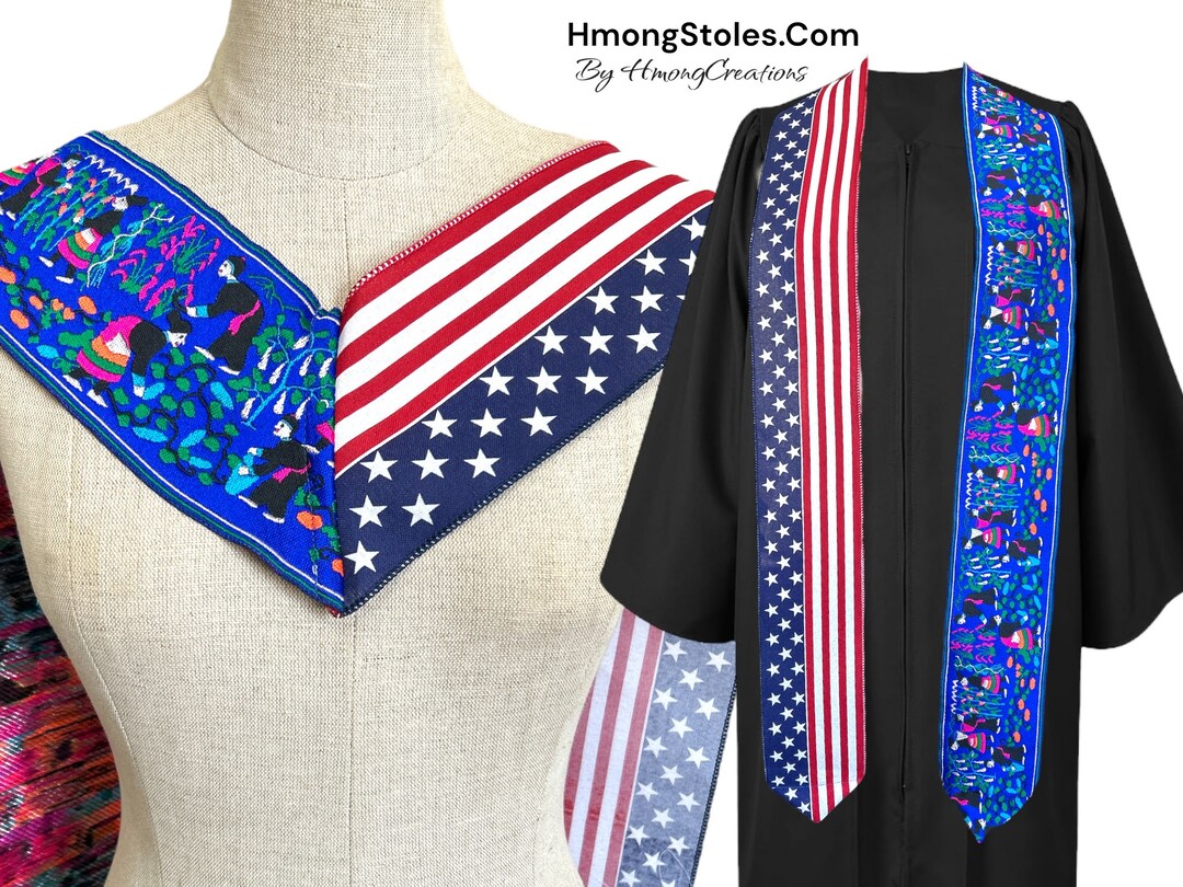 39.99 | Hmongstoles.com | Hmong Graduation Stole | Not Lined | Machine ...
