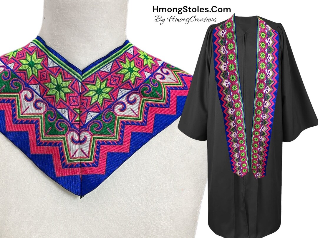 39.99 | Hmongstoles.com | Hmong Graduation Stole | Not Lined | Machine ...
