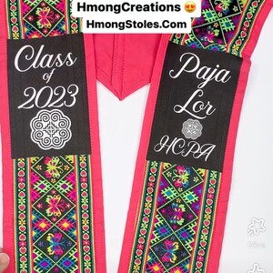 X - N39.99 | Hmongstoles.com | Hmong Graduation Stole | Not Lined ...