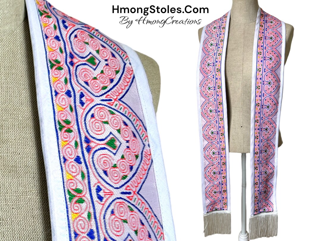 X - N64.99 | Hmongstoles.com | Hmong Graduation Stole | Not Lined ...