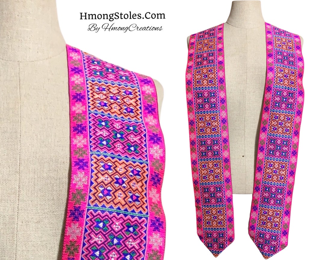 A256 | 39.99-hmong Graduation Stole - Hmongstoles.com - Not Lined ...