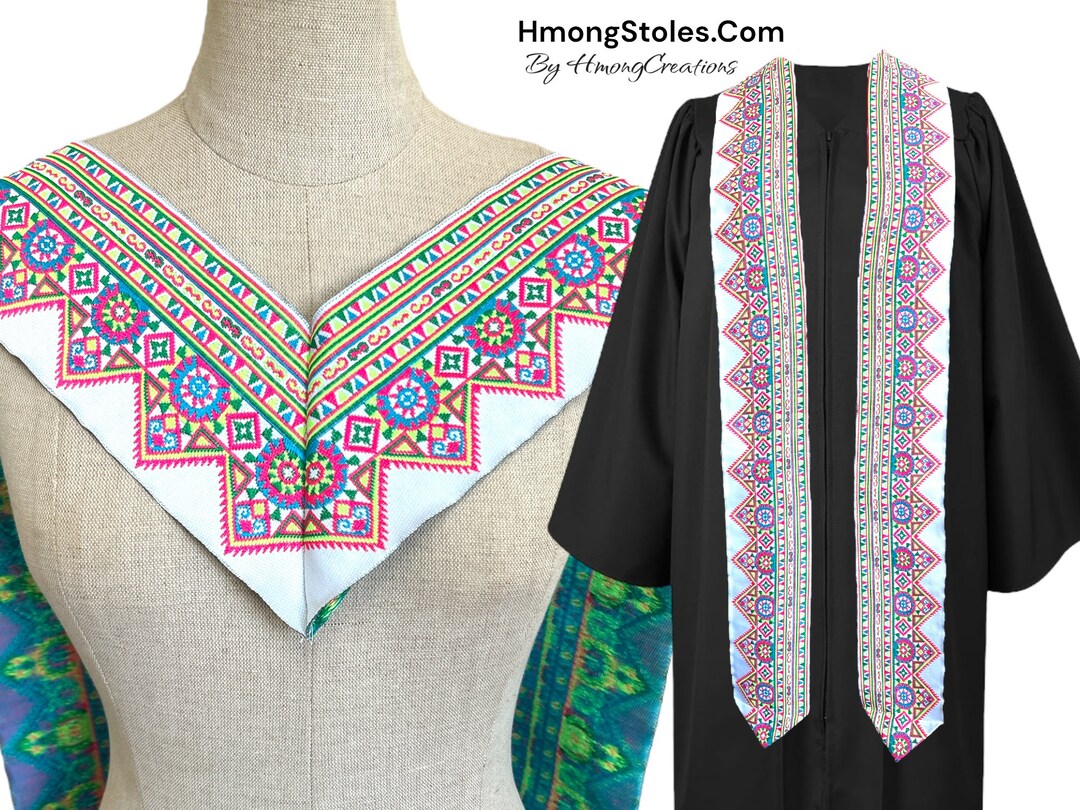39.99 Hmongstoles.com Hmong Graduation Stole Not Lined Machine ...
