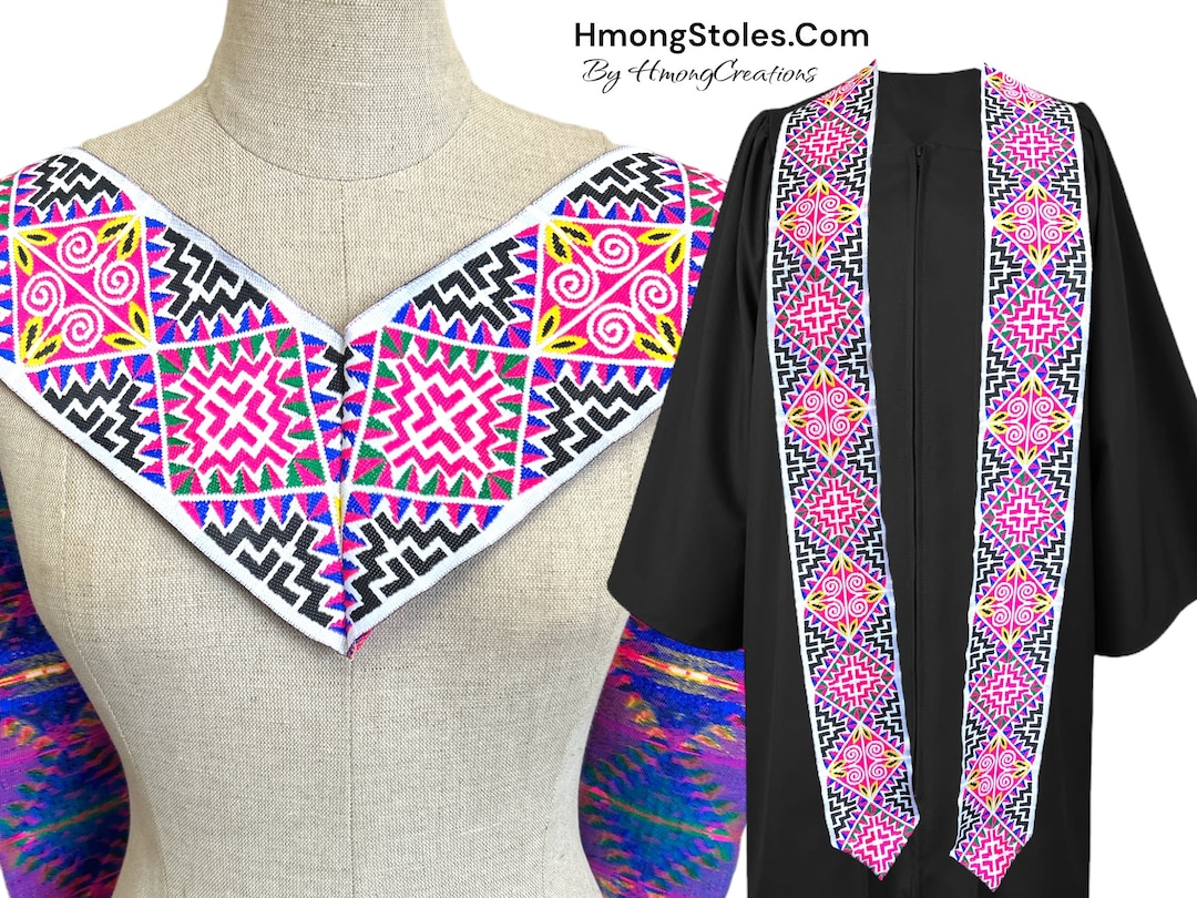39.99 Hmongstoles.com Hmong Graduation Stole Not Lined Machine ...