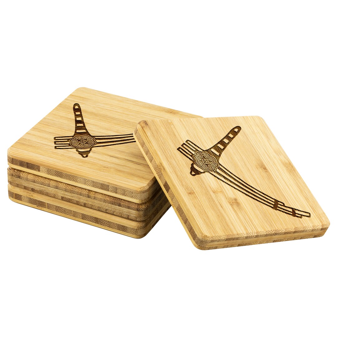Hmong Coaster Bamboo Material Heavy Engraved Symbol - Etsy