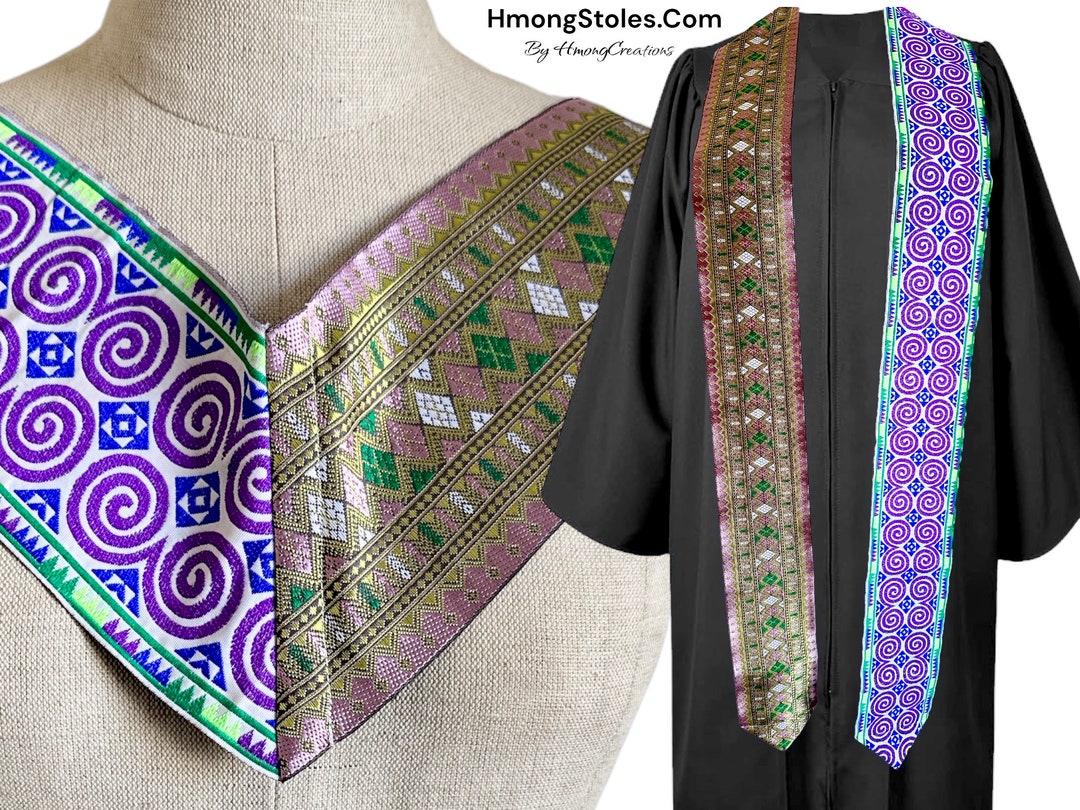 39.99 | Hmongstoles.com | Hmong Graduation Stole | Not Lined | Machine ...