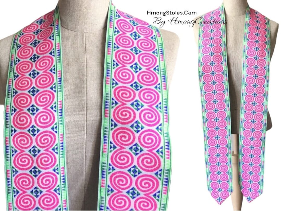 A4 | D39.99 | Hmongstoles.com | Hmong Graduation Stole | Not Lined ...