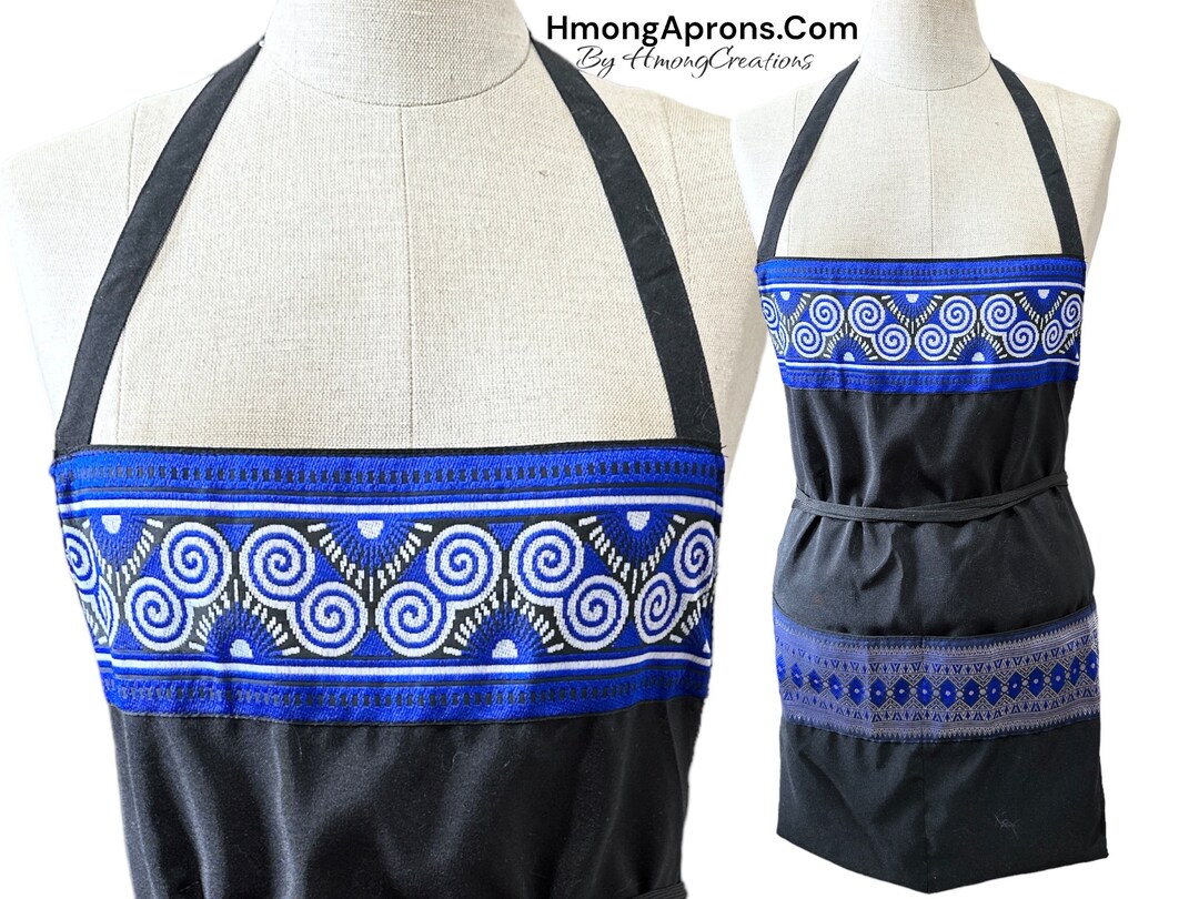 Hmongaprons.com PRINTED Hmong Apron Has Pockets Ready to Ship Mom ...