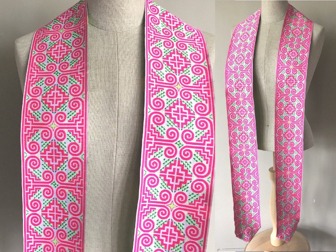 A107| D39.99 - Hmongstoles.com - Hmong Graduation Stole - Not Lined ...