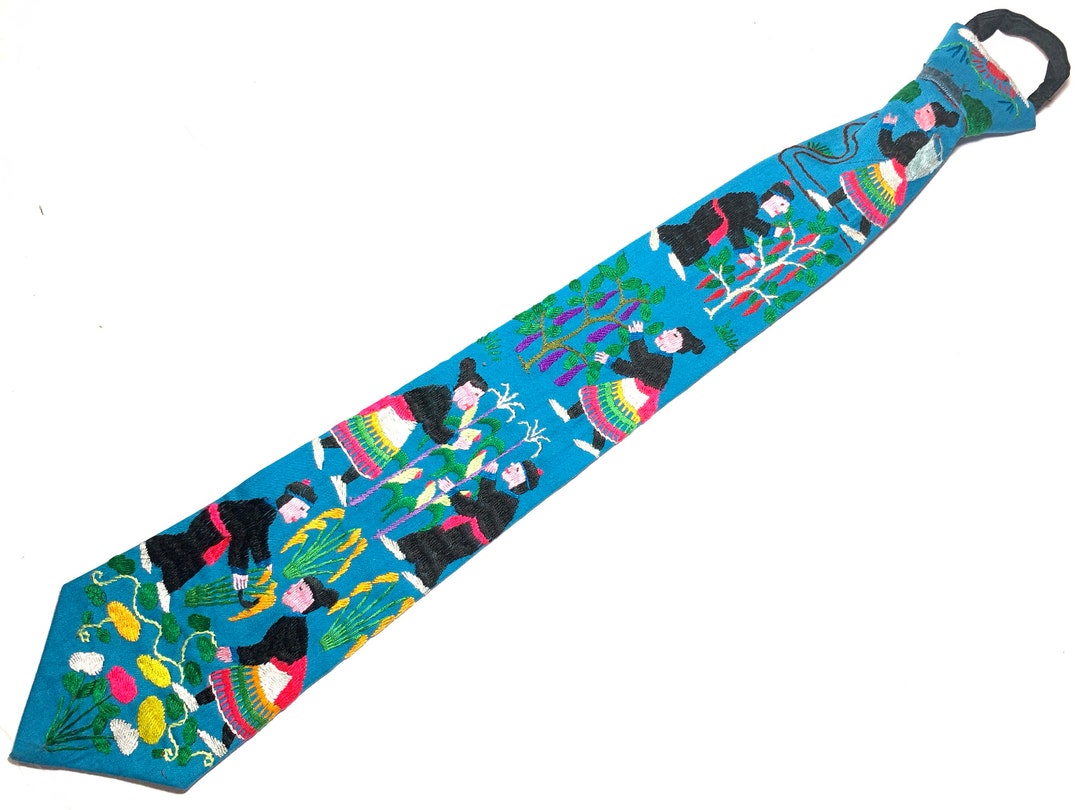 Hmongties.com Hmong Tie john Blue Hmong Story Cloth Hand Stitched ...