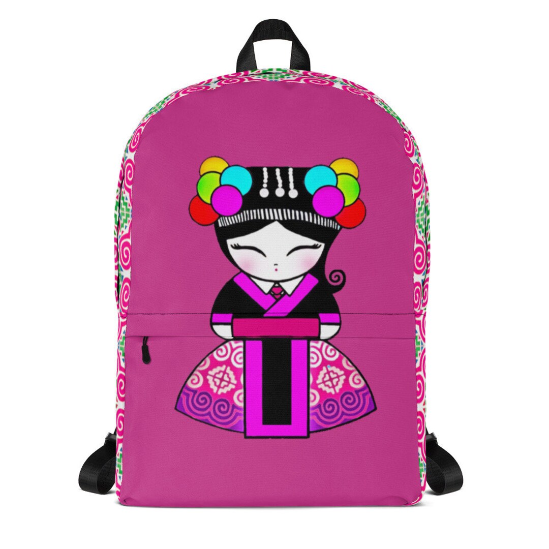 Hmong Backpack H 16 X W 12 X D 4 Hmongcreations Pom Pom Hat Kiki ...