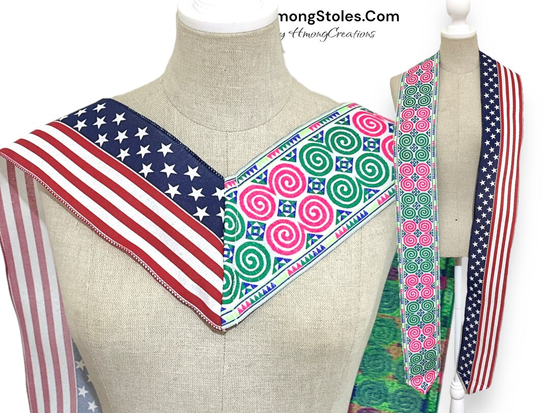 A278 | D39.99 | Hmongstoles.com | Hmong Graduation Stole | Not Lined ...