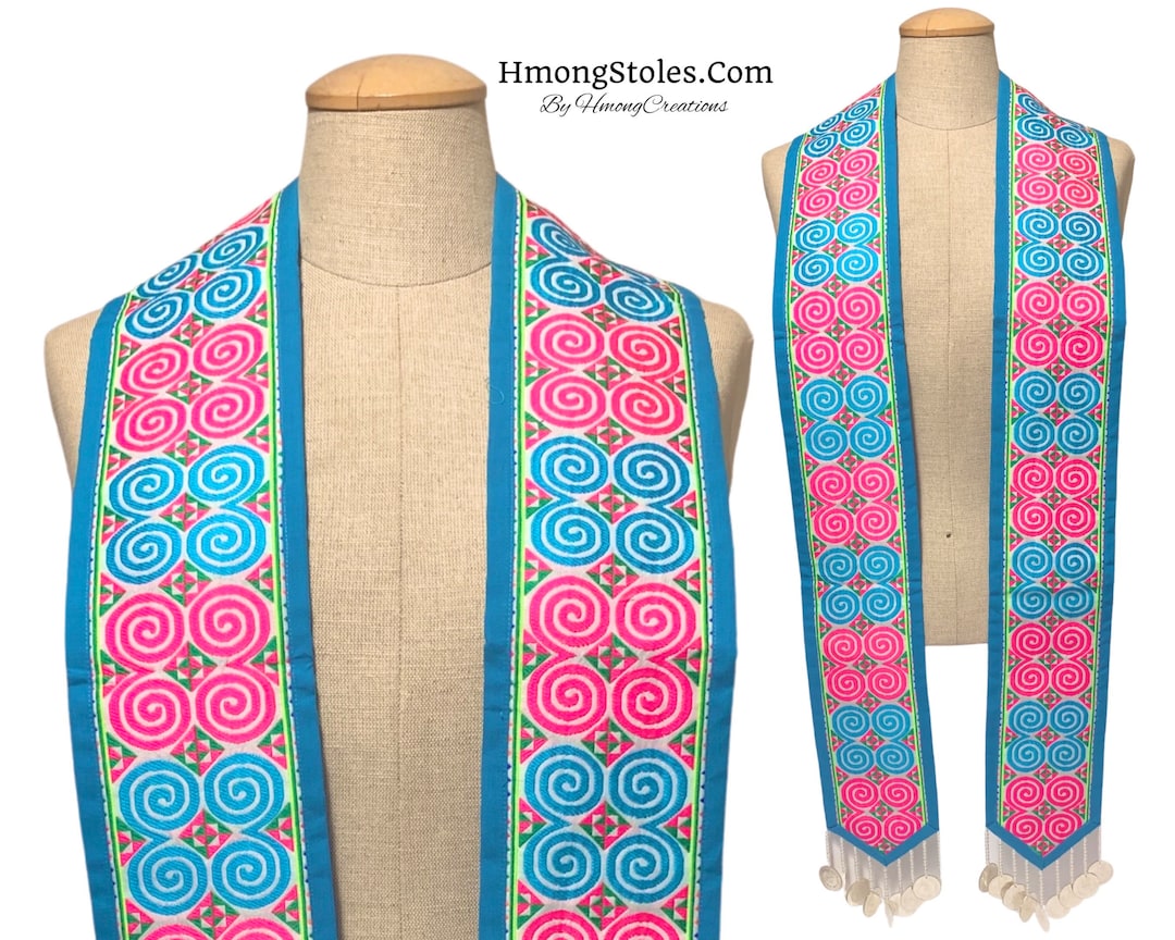 64.99 | Hmongstoles.com | Hmong Graduation Stole | Not Lined | Machine ...