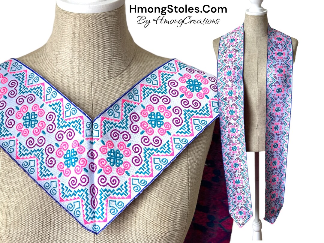 X | D39.99 | Hmongstoles.com | Hmong Graduation Stole | Not Lined ...