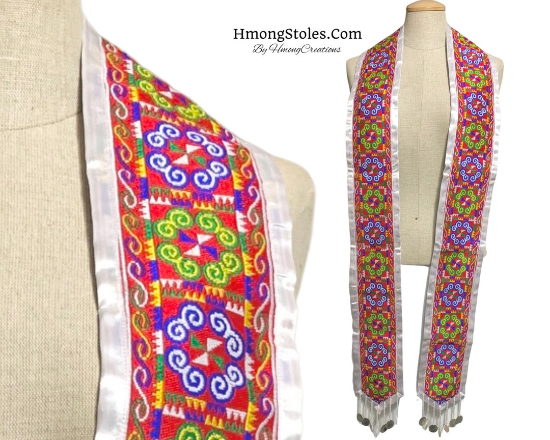 64.99 | Hmongstoles.com | Hmong Graduation Stole | Not Lined | Machine ...
