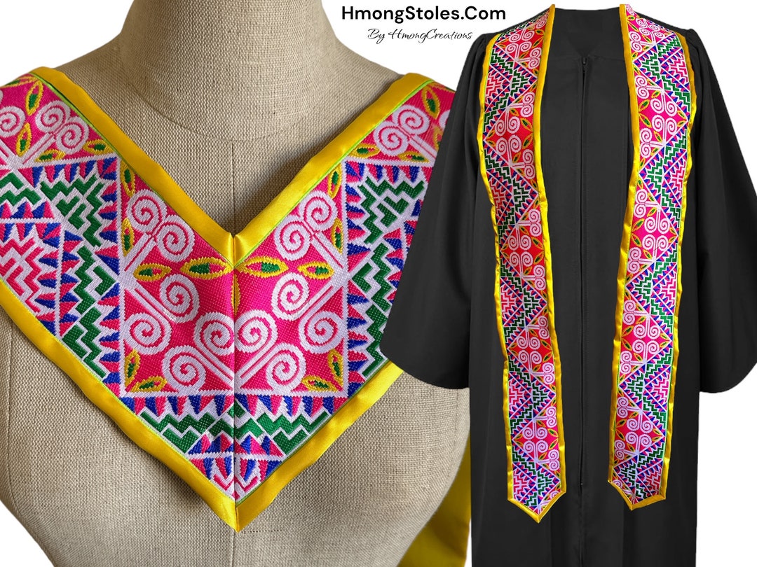 39.99 Hmongstoles.com Hmong Graduation Stole Not Lined Machine ...