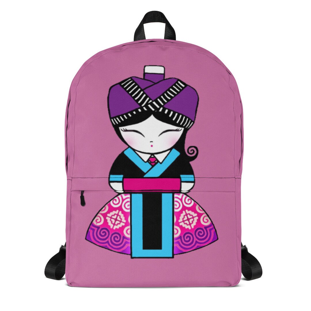 Hmong Backpack H 16 X W 12 X D 4 Hmongcreations Hmong Purple Hat Kiki ...