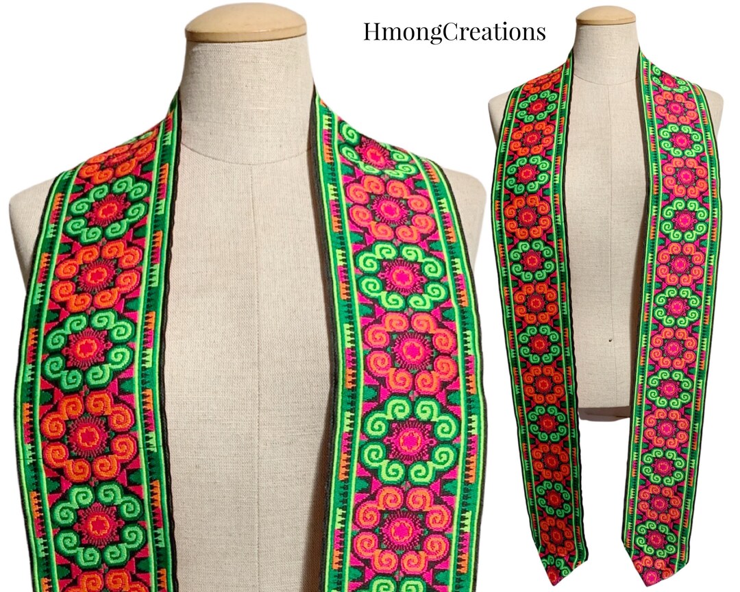 A80 | D39.99 | Hmongstoles.com | Hmong Graduation Stole | Not Lined ...