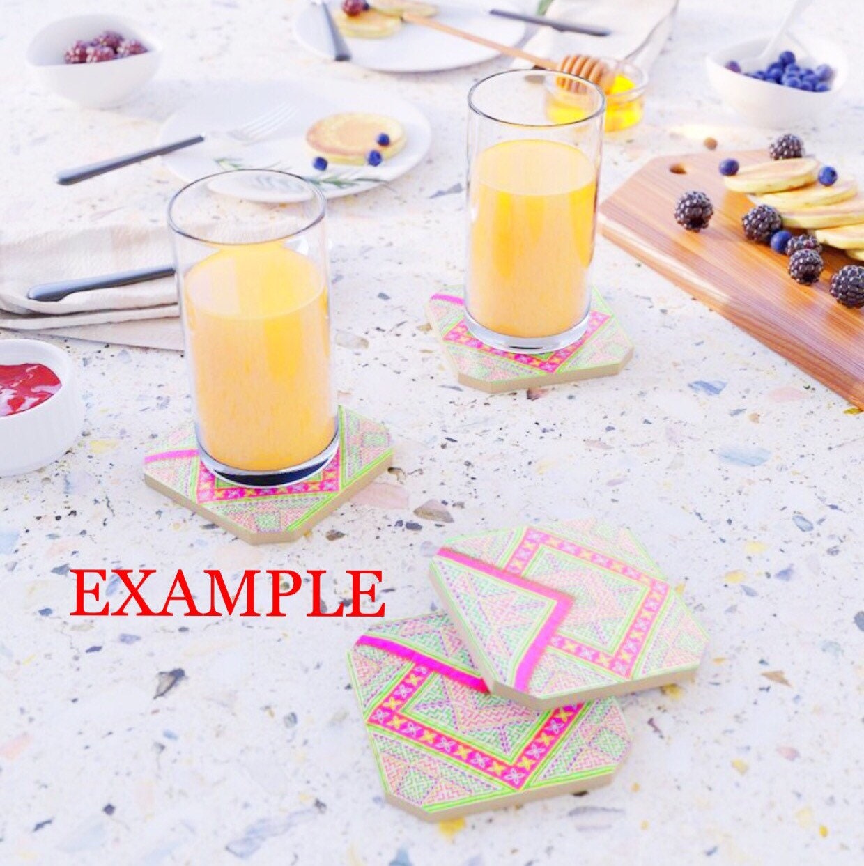 Hmong Coasters Printed Set of 4 Hmong Elephant Foot - Etsy