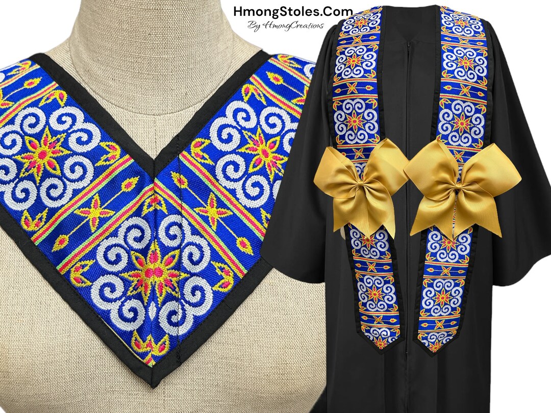 44.99 | Hmongstoles.com Hmong Graduation Stole - Not Lined ...