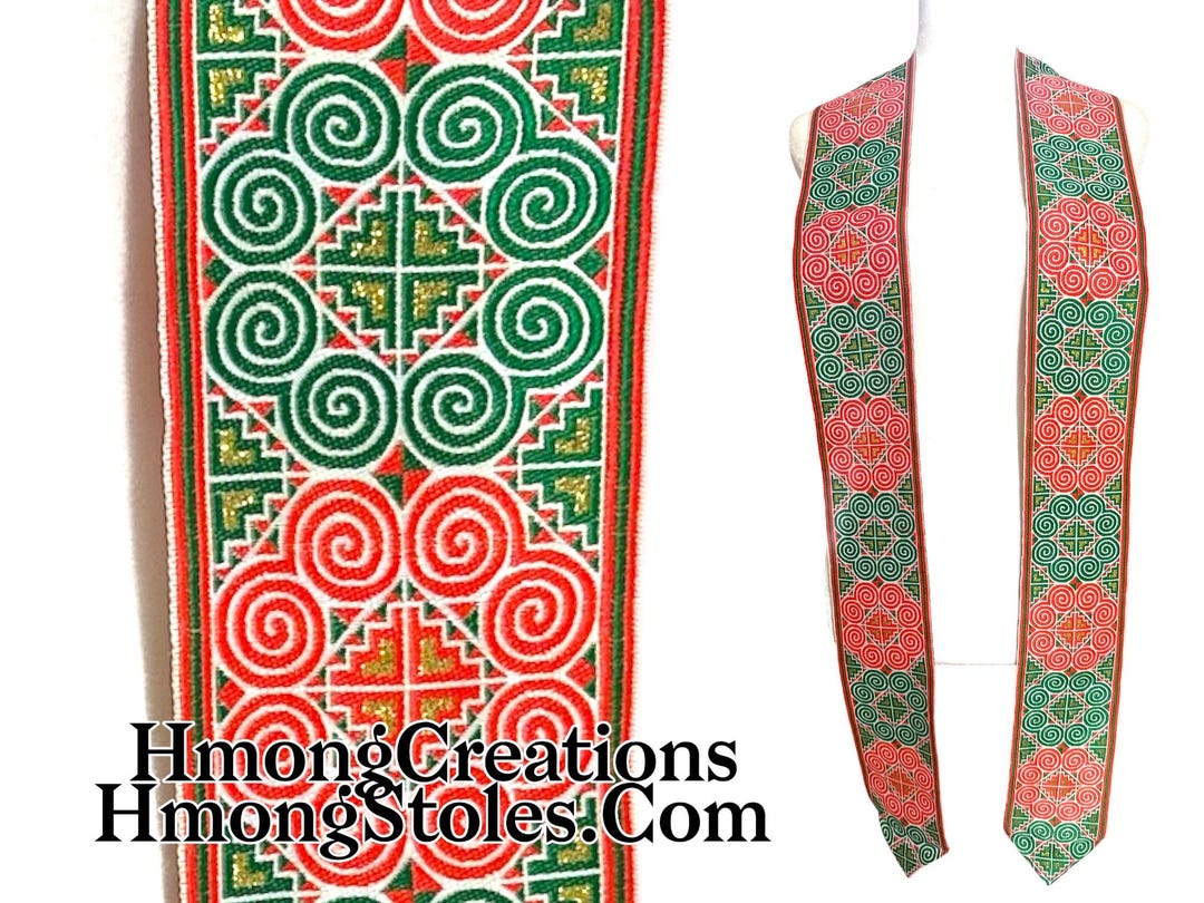 X Newd39.99 | Hmongstoles.com | Hmong Graduation Stole | Not Lined ...