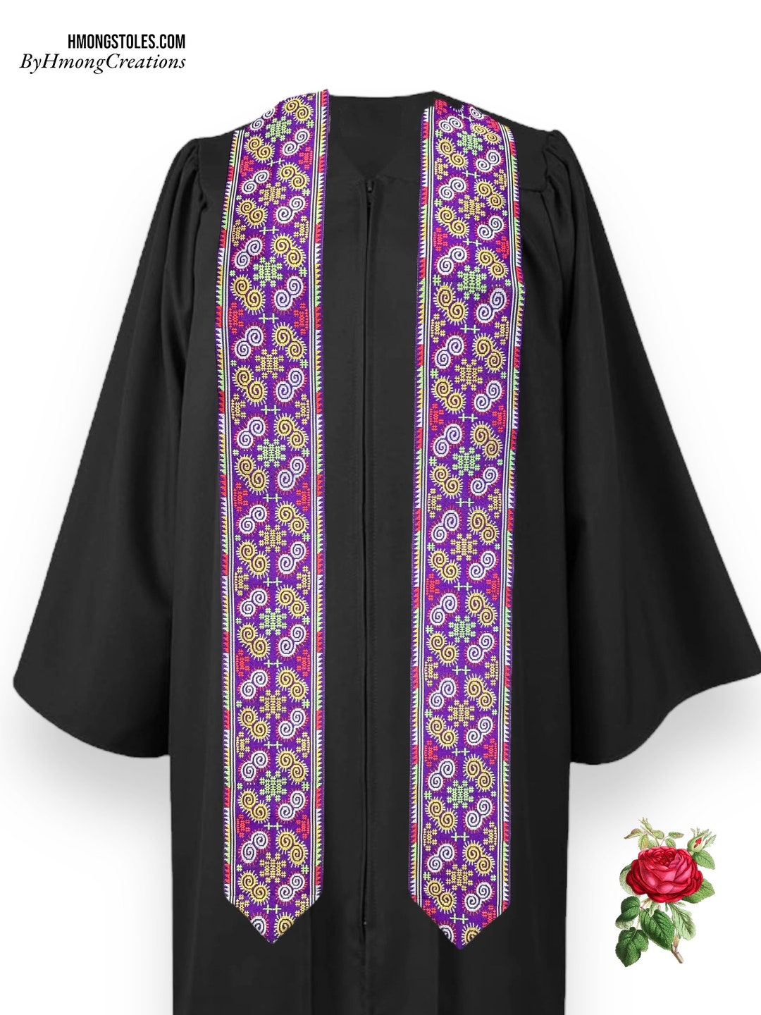 39.99 Hmongstoles.com Hmong Graduation Stole Not Lined Machine ...