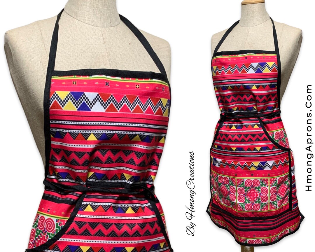 Hmongaprons.com PRINTED Hmong Apron Has Pockets Ready - Etsy