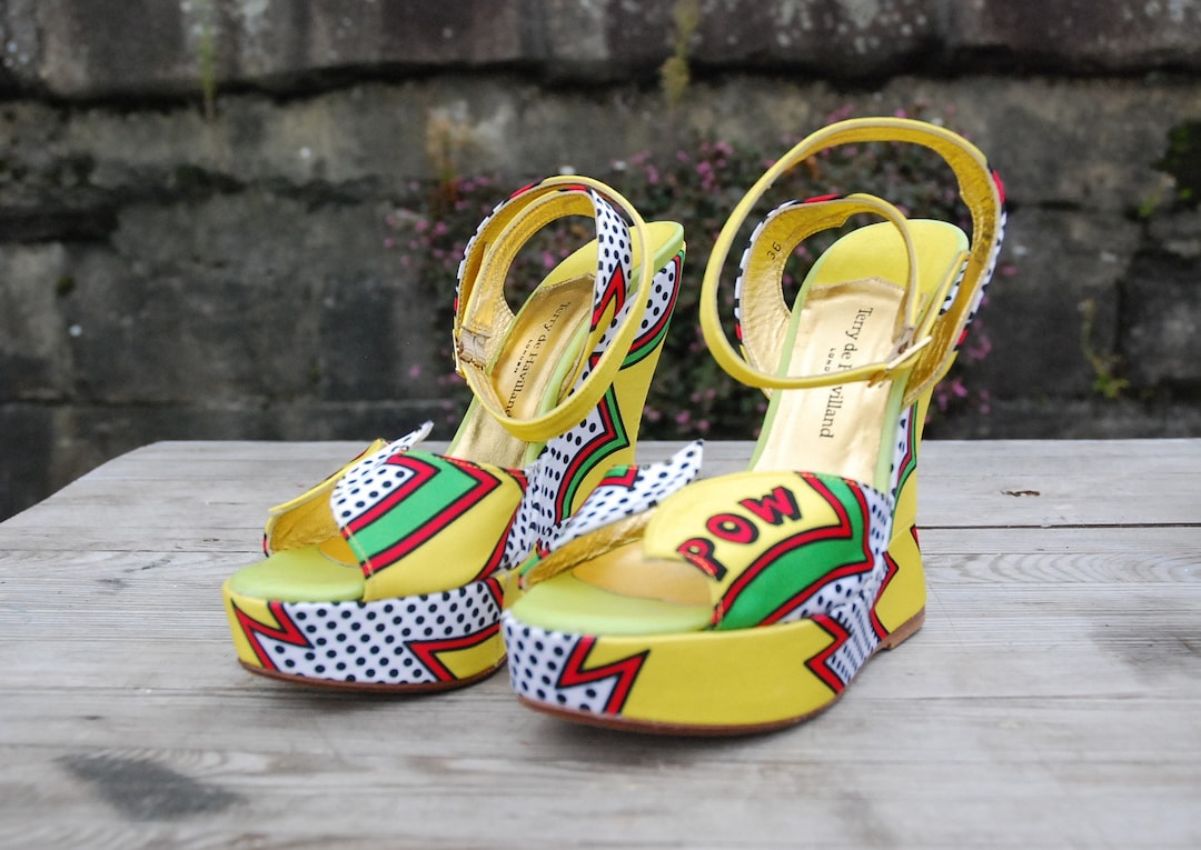 Stunning ‘zap Pow’ Platform Wedges Sandals by Terry De Havilland ...