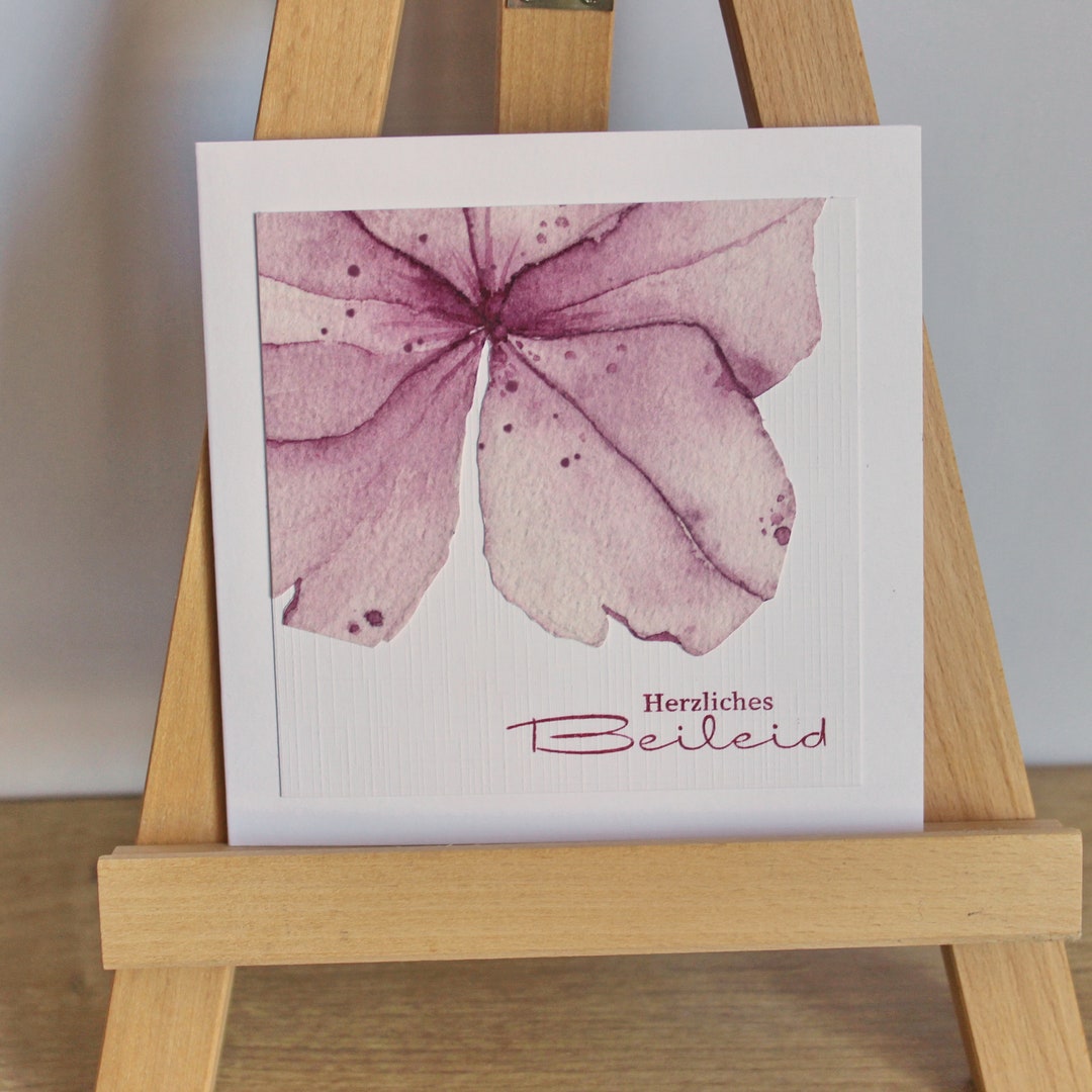 Mourning Card, Condolence Card hydrangea Blossom From the Karla ...