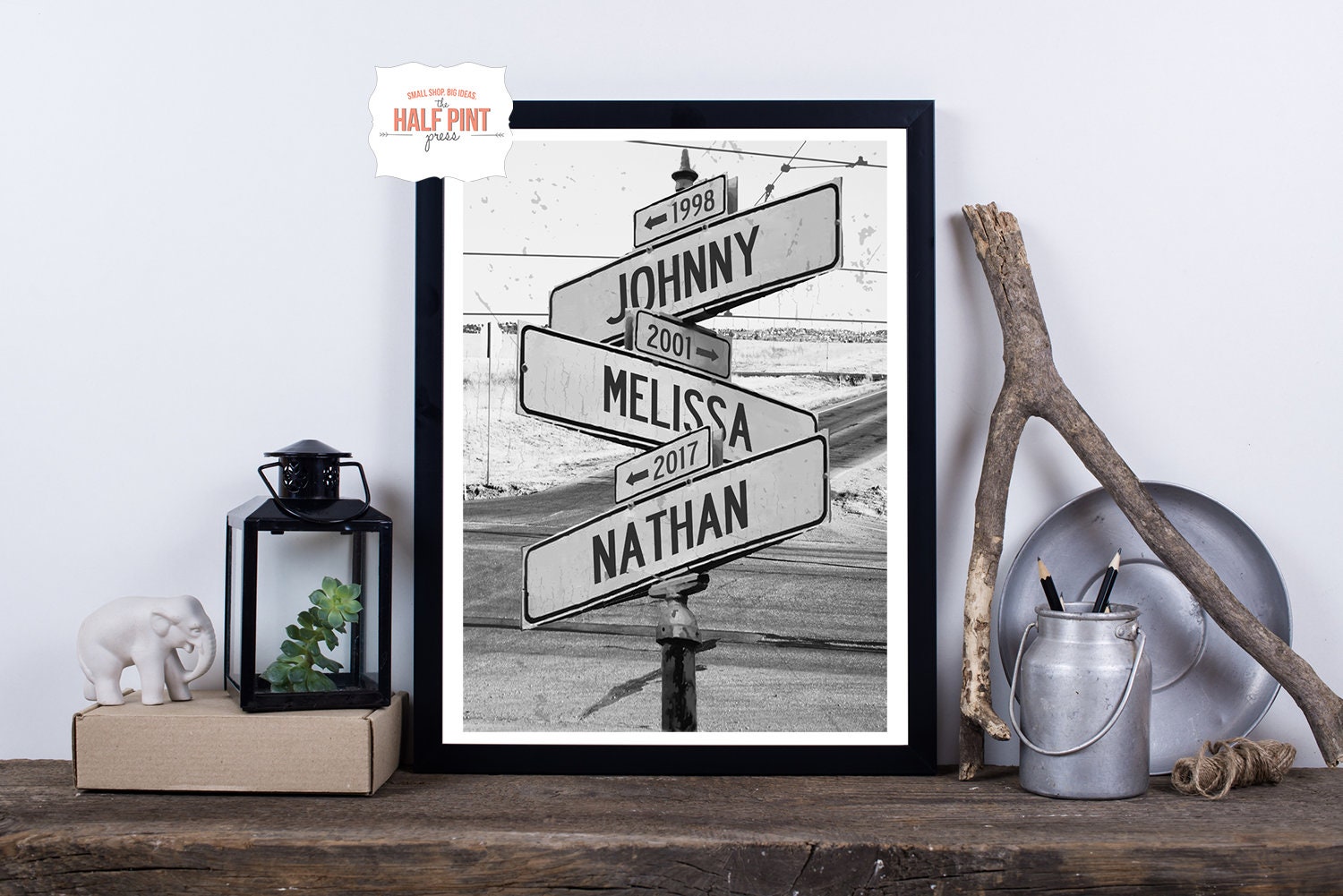Personalized Intersection Street Sign Digital File With 3 - Etsy Canada
