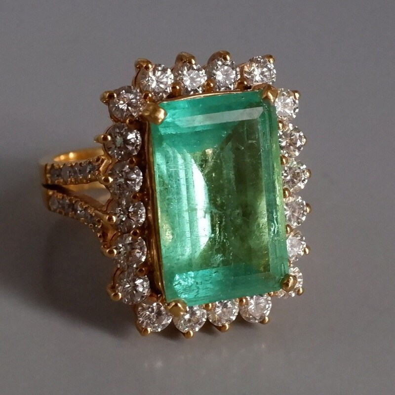 Emerald Colombian Ring - Etsy