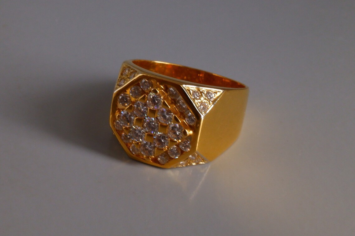 Brutalista Ottagono 'Mafia' Diamond Ring Men 20k | Etsy