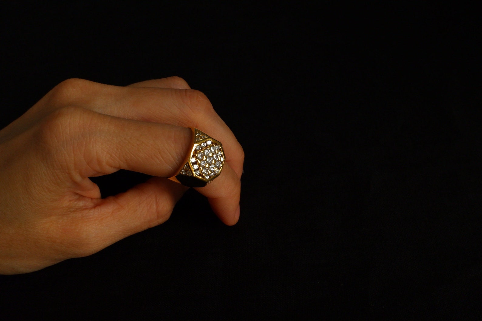 Brutalista Ottagono 'Mafia' Diamond Ring Men 20k | Etsy