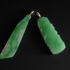 Translucent Carved Jadeite Jade Pendant 18k Vintage - Etsy