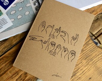 Sign language card | Etsy