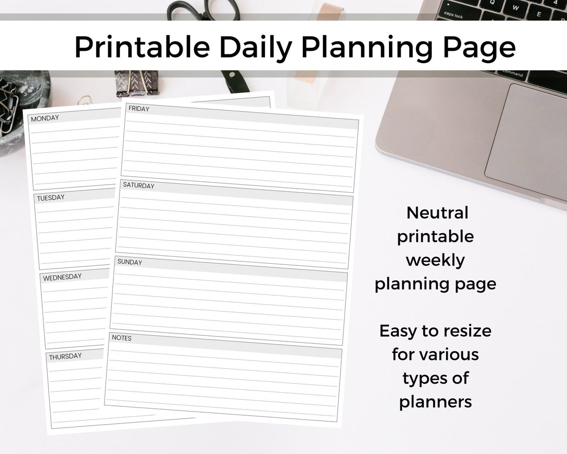 Printable Weekly Planning Page, Digital Planning Page, Goodnotes ...