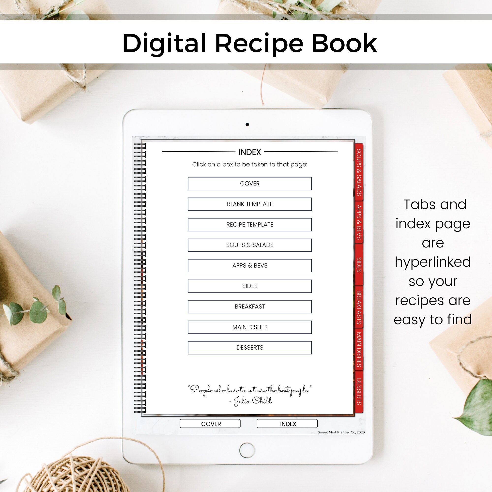 Digital Recipe Book for Goodnotes, Digital Cookbook, Ipad, Xodo ...