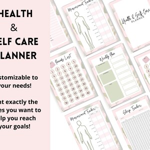 Self Care Planner, Fitness Journal, Health Wellness Planner, Weight ...
