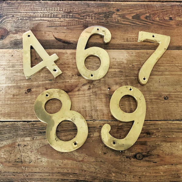 Brass House Numbers - Etsy