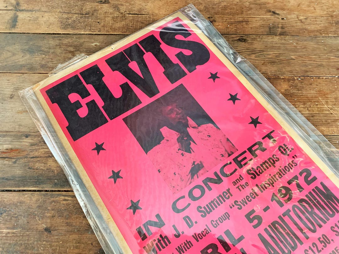 Elvis Tour Poster 1972 Memorial Auditorium Buffalo NY Reproduction ...